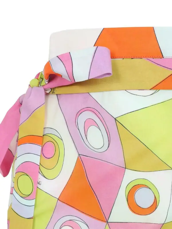Emilio Pucci Geometric Print Wrap Maxi Skirt
