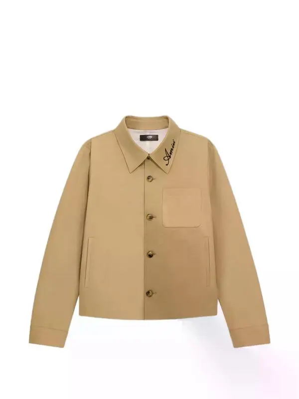 Amiri Script Collar Shirt Jacket - Neutrals