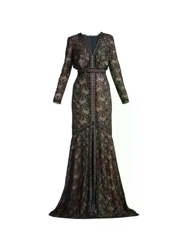 Tadashi Shoji Carelli Lace Maxi Dress - Black