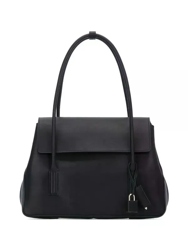 TOM FORD Padlock Detail Leather Tote Bag - Black