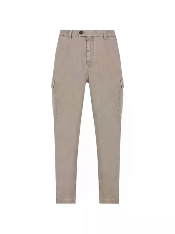 Brunello Cucinelli Granite Cotton Twill Cargo Pants - Grey