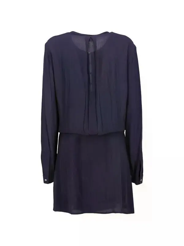Diane Von Furstenberg Pleated Drawstring Mini Dress - Blue