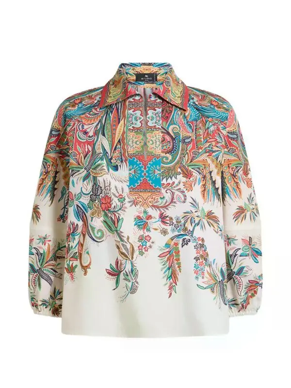 Etro Paisley Print Cotton Blouse