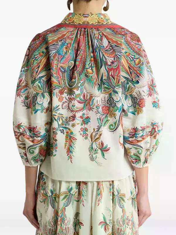 Etro Paisley Print Cotton Blouse
