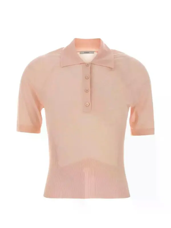 Givenchy Cropped Wool Knit Polo Shirt