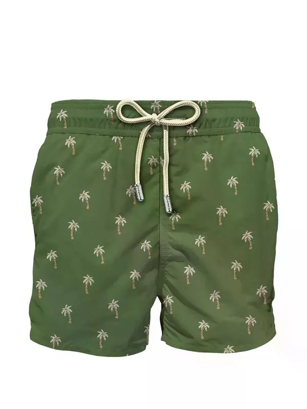 MC2 SAINT BARTH Jacquard Palm Swim Shorts