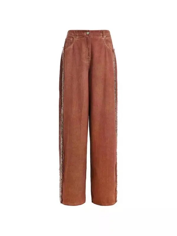 Essentiel Antwerp Rhinestone Embellished Jeans - Brown