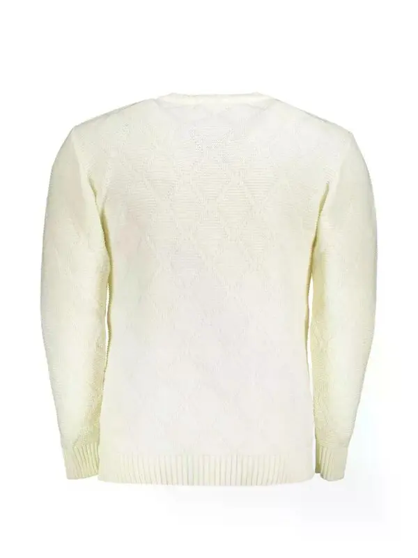 U.S. Grand Diamond-pattern Knit Crew Neck Sweater
