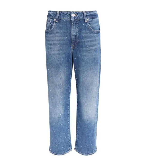 7 For All Mankind Embellished Stovepipe Jeans