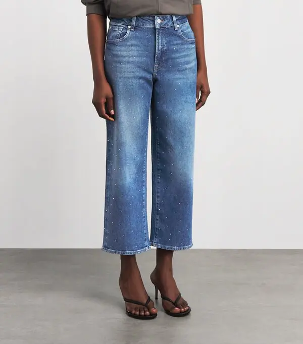 7 For All Mankind Embellished Stovepipe Jeans