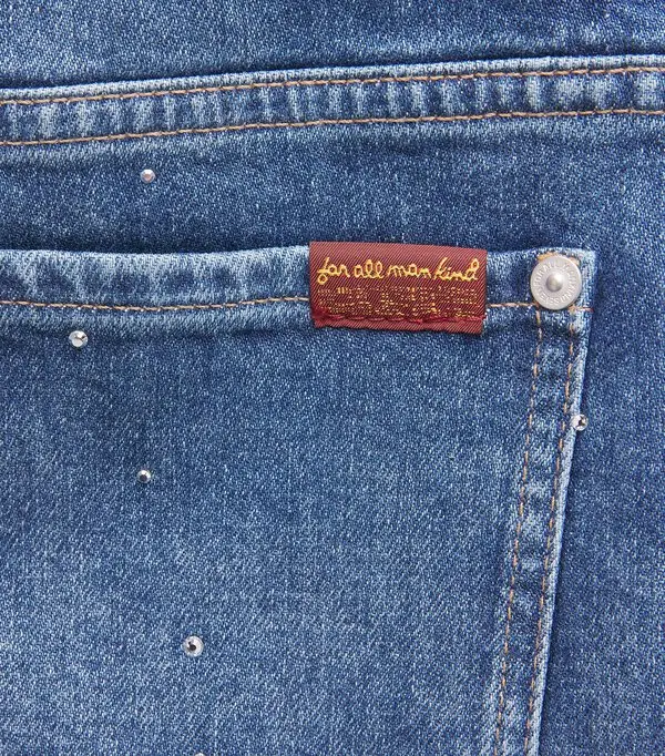 7 For All Mankind Embellished Stovepipe Jeans