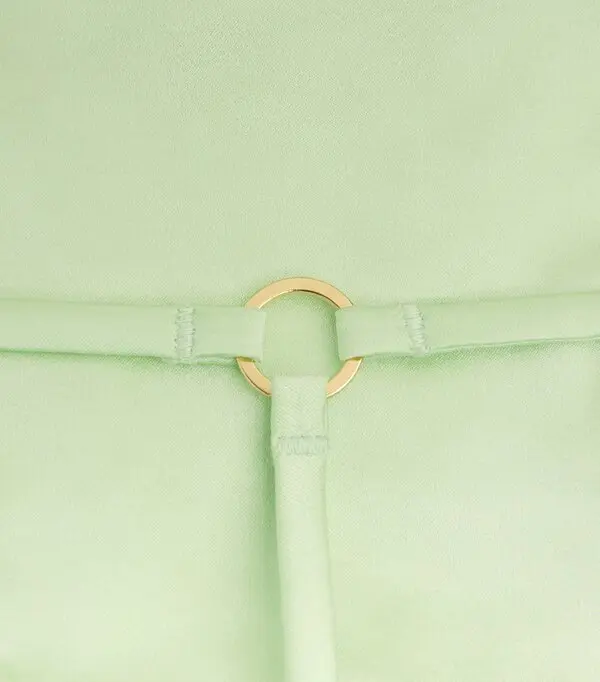 Kiki De Montparnasse Stretch-silk Tous Les Jours Thong - Green