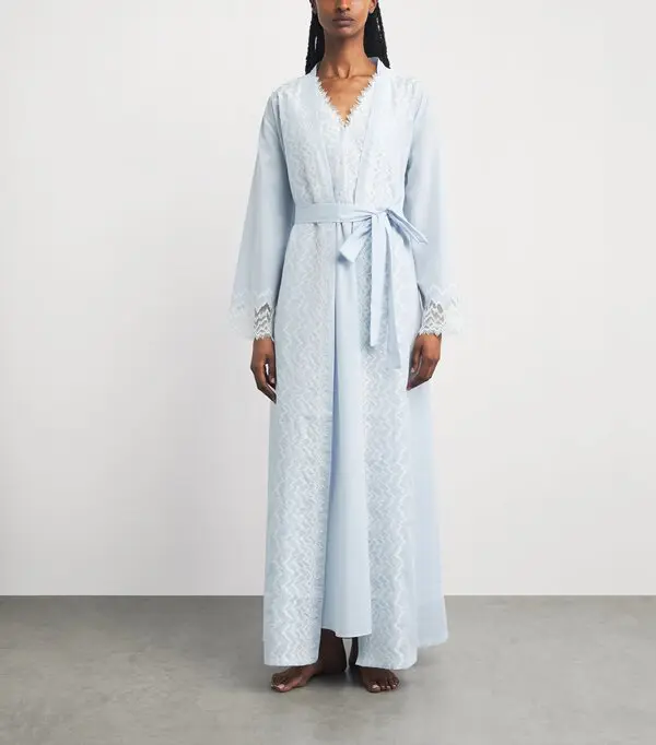 BOCAN Cotton Lace-trim Yasmine Robe