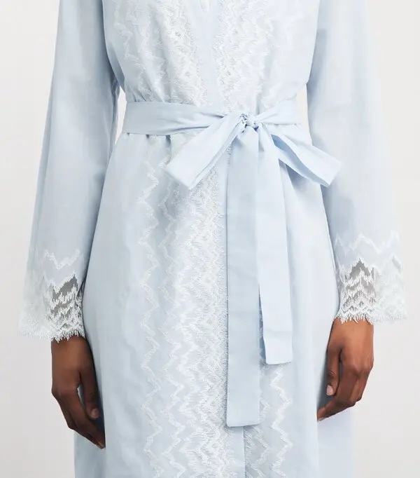 BOCAN Cotton Lace-trim Yasmine Robe