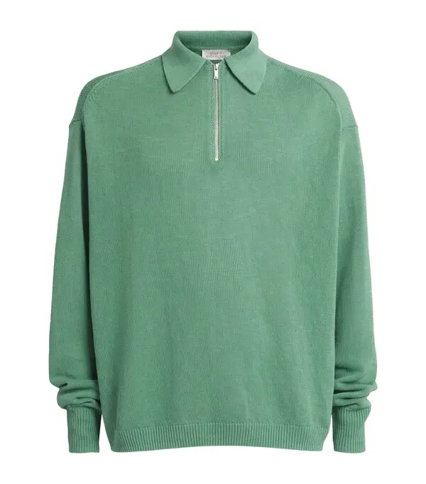 Studio Nicholson Heddy Zip-up Polo Sweater
