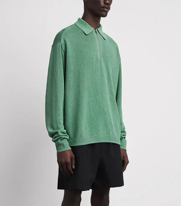 Studio Nicholson Heddy Zip-up Polo Sweater