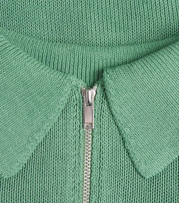 Studio Nicholson Heddy Zip-up Polo Sweater
