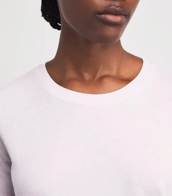 L'Agence Organic Cotton Stormy Cropped T-shirt