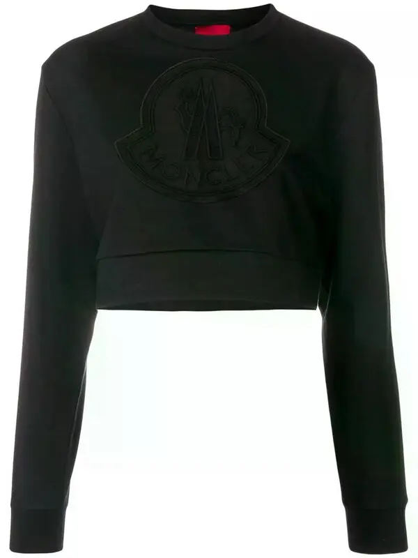 Moncler Sheer Logo Patch Sweatshirt