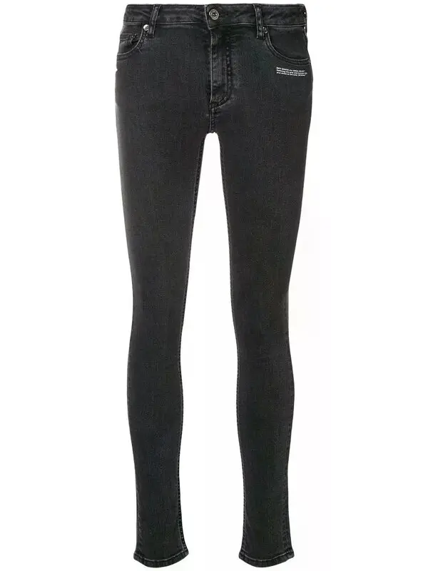 Off-White Skinny 5 Pockets Vintage Jeans - Black