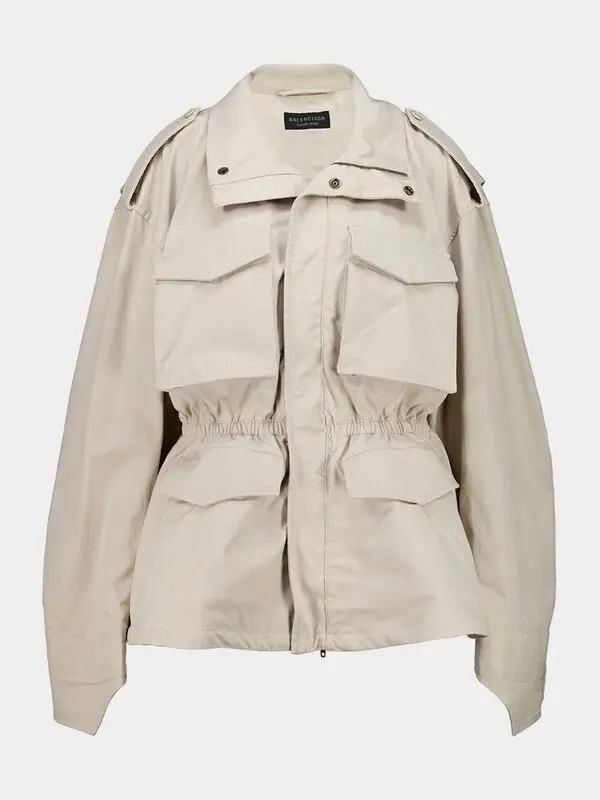 Balenciaga Light Hourglass Parka - Beige