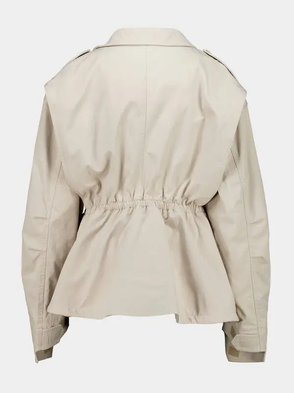 Balenciaga Light Hourglass Parka - Beige