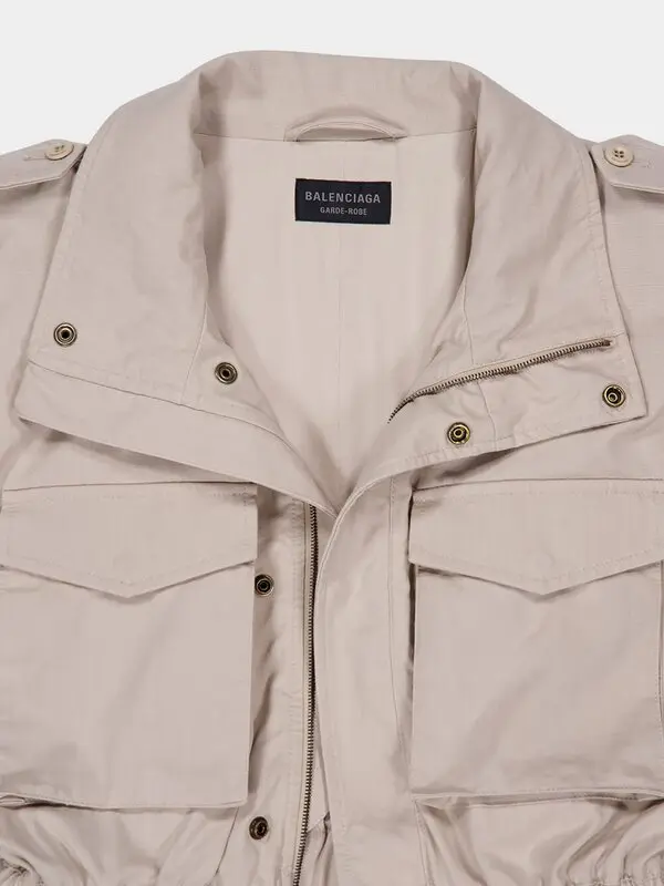 Balenciaga Light Hourglass Parka - Beige