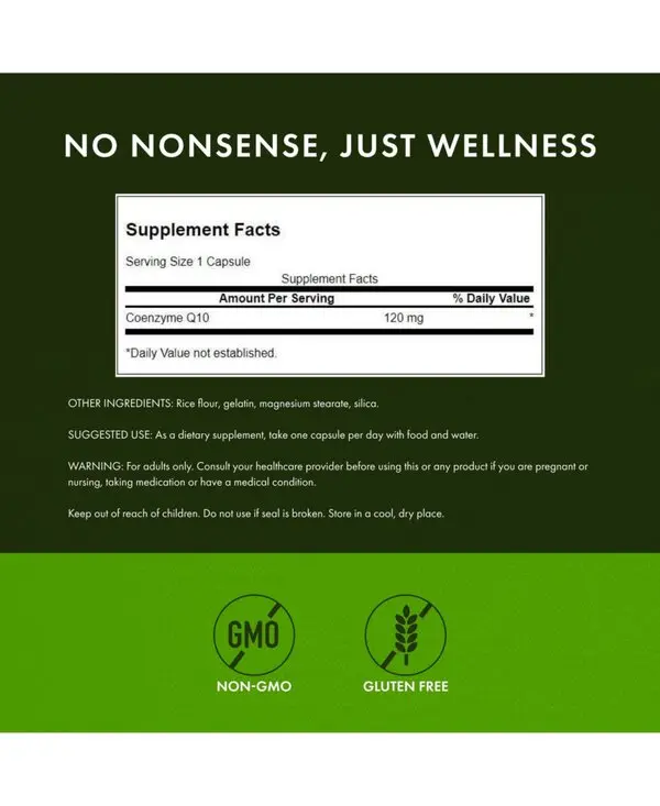 SWANSON Coq10 120 Mg Heart And Cardiovascular Health