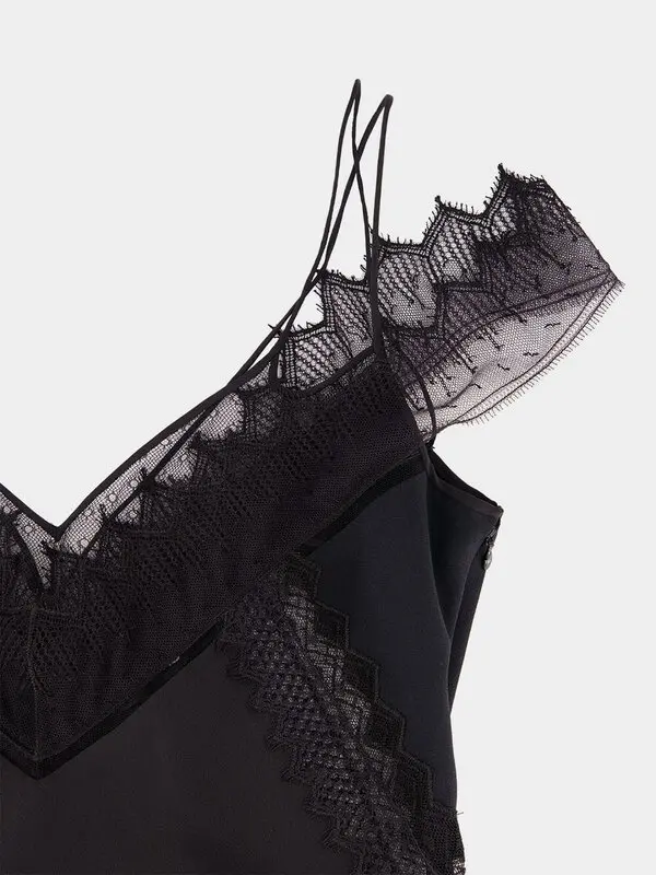 TOM FORD Lace-encrusted Crepe Satin Camisole Top