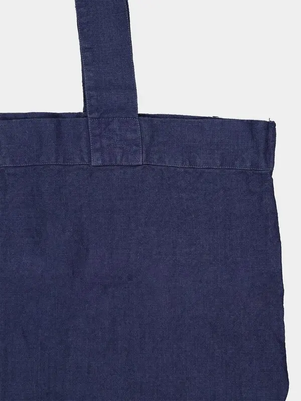 CHARVET ÉDITIONS Navy Linen Escapade Bag