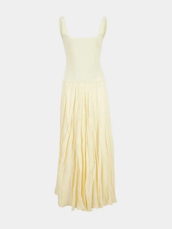 Johanna Ortiz Ecru Mariner Rib Maxi Dress - Beige