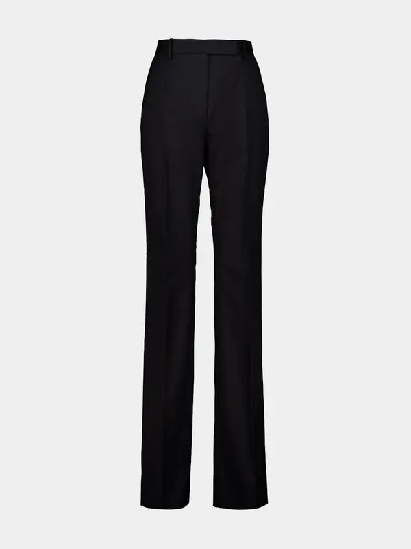 TOM FORD Wool Silk Blend Tailored Straight Trousers