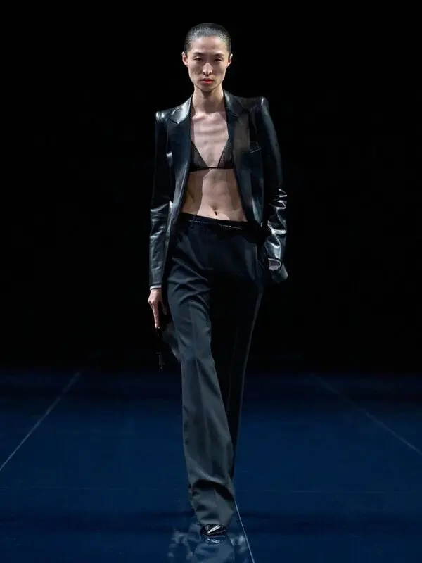 TOM FORD Wool Silk Blend Tailored Straight Trousers