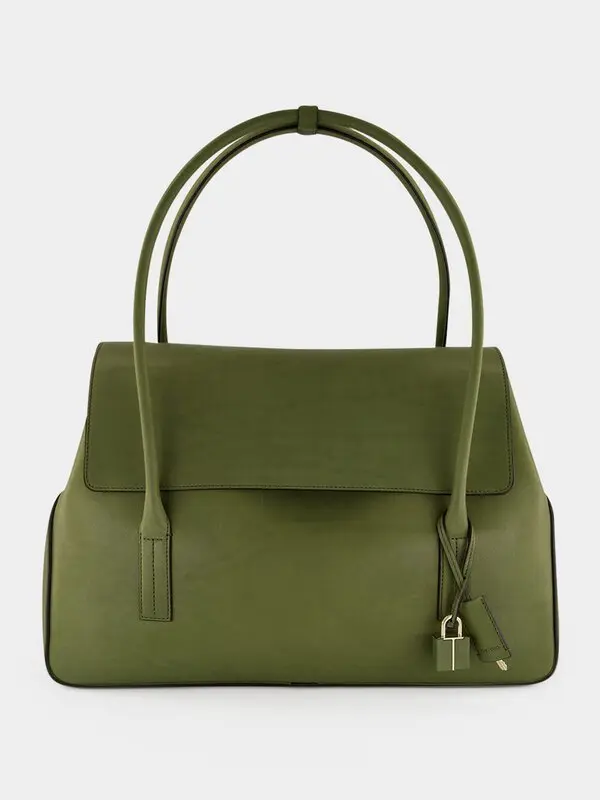 TOM FORD Natural Calfskin Leather Shoulder Bag - Green