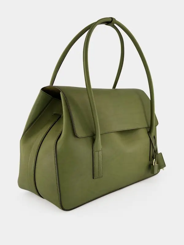 TOM FORD Natural Calfskin Leather Shoulder Bag - Green