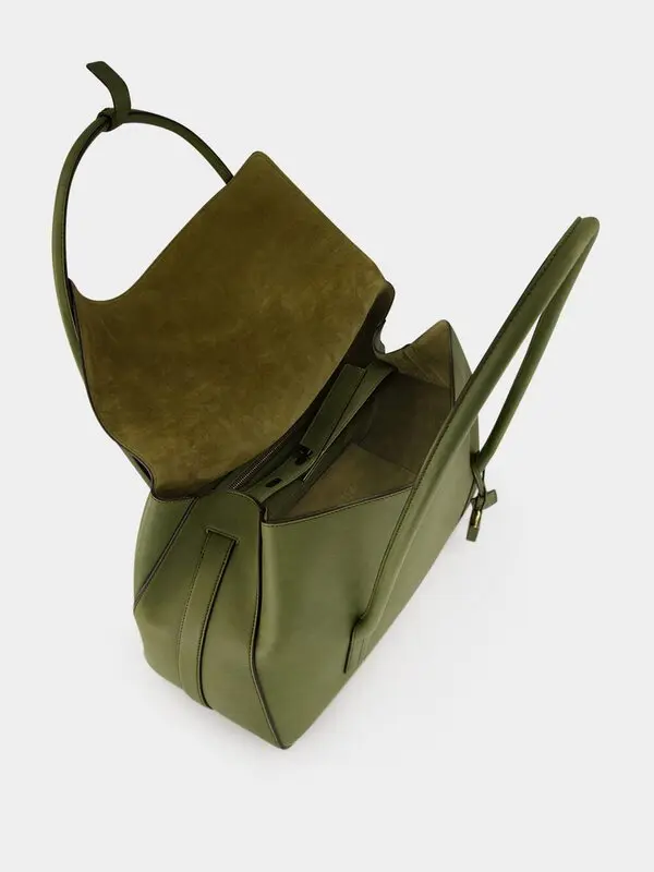 TOM FORD Natural Calfskin Leather Shoulder Bag - Green