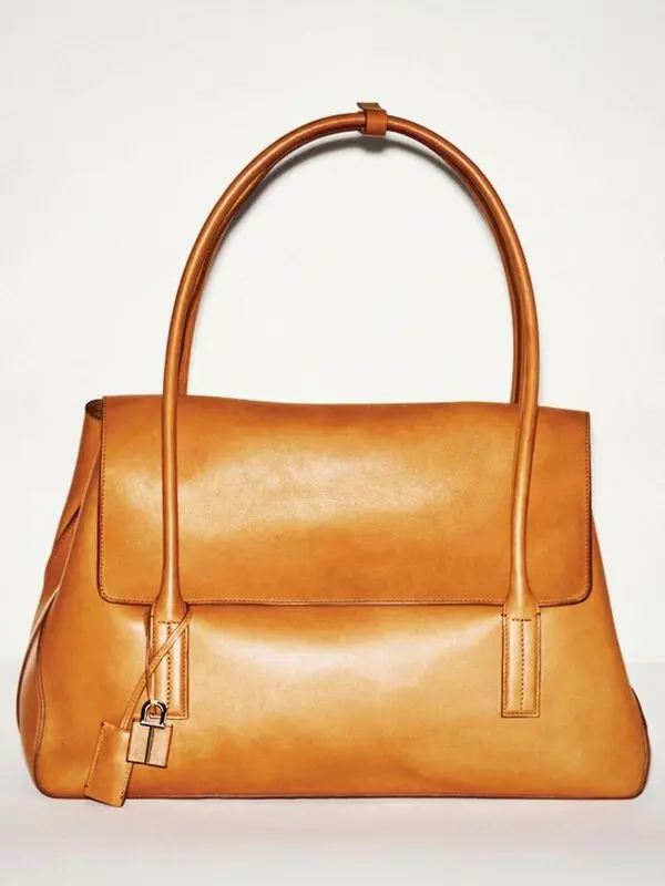 TOM FORD Caramel Natural Leather Eclipse Large Shoulder Bag - Orange