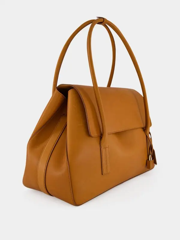 TOM FORD Caramel Natural Leather Eclipse Large Shoulder Bag - Orange