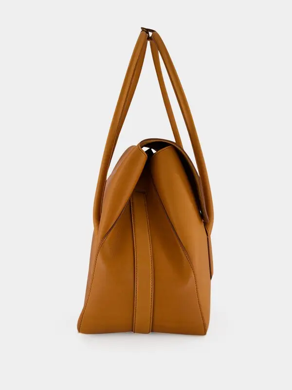 TOM FORD Caramel Natural Leather Eclipse Large Shoulder Bag - Orange