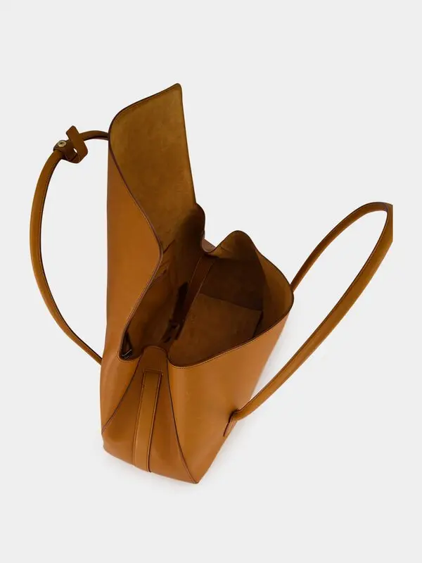 TOM FORD Caramel Natural Leather Eclipse Large Shoulder Bag - Orange