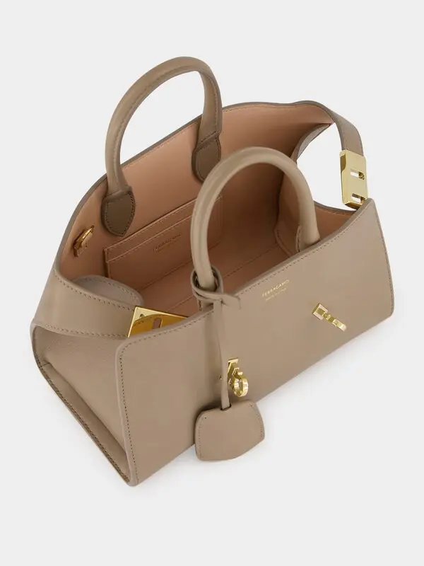 FERRAGAMO Extra Small Hug Handbag - Beige