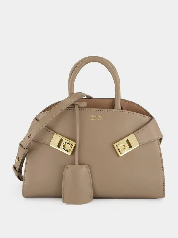 FERRAGAMO Extra Small Hug Handbag - Beige