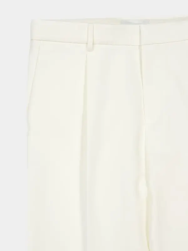 FERRAGAMO Tailored Cotton Cashmere Twill Trousers