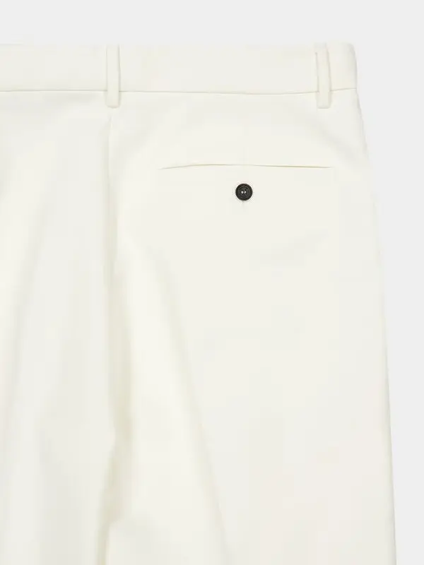 FERRAGAMO Tailored Cotton Cashmere Twill Trousers