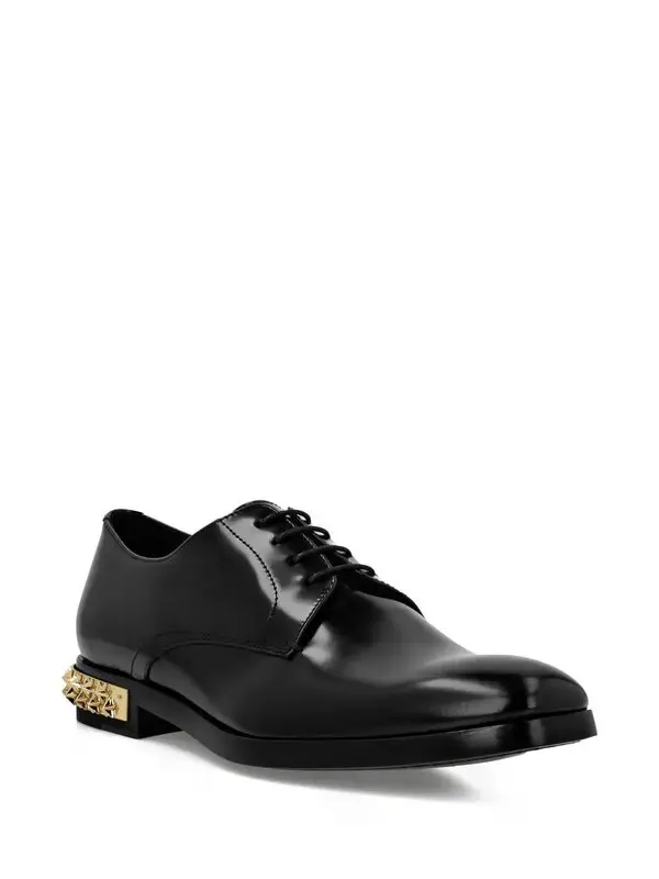 Philipp Plein Star Stud-embellished Leather Derby Shoes