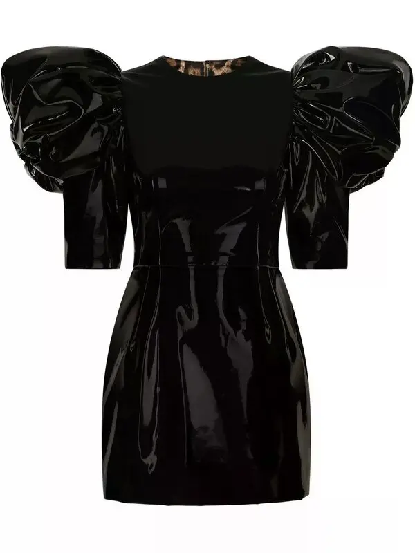 Dolce & Gabbana Puff-sleeve Mini Dress - Black