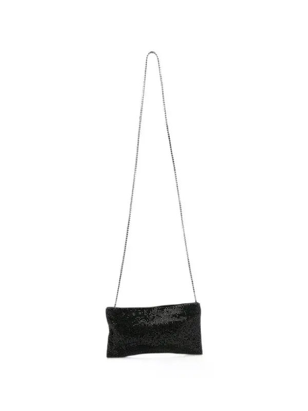 Benedetta Bruzziches Crystal-embellished Mesh Clutch - Black