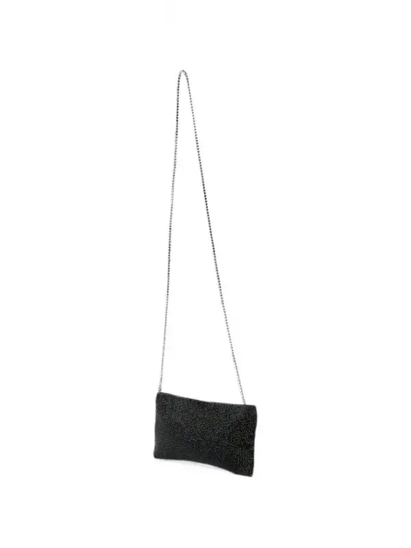 Benedetta Bruzziches Crystal-embellished Mesh Clutch - Black
