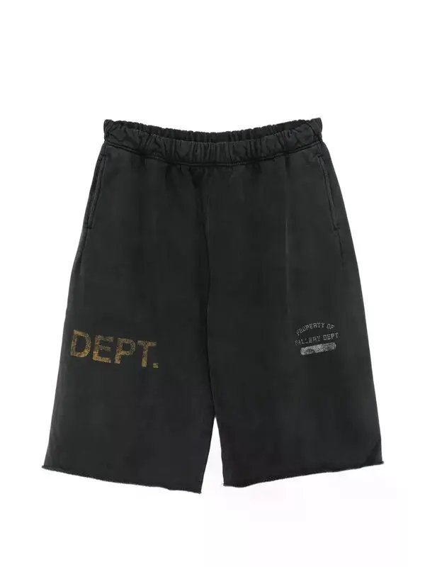 GALLERY DEPT. Logo-print Raw-edge Shorts