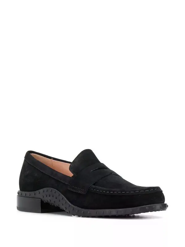 TOD'S Gommino Suede Loafers - Black